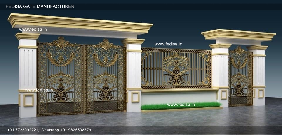 गेट डिजाइन कंपाउंड वॉल सिंगल गेट डिजाइन गेट ड्राइंग डिजाइन मुख्य गेट का ...