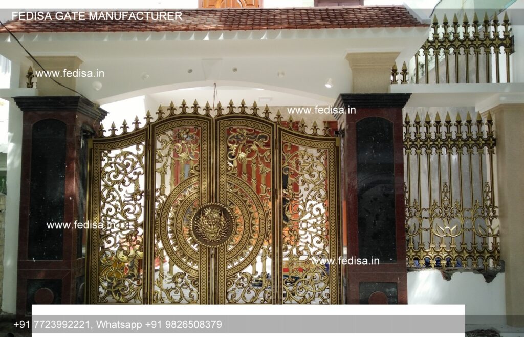 Boundary Wall Design With Gate Stainless Steel Fence Design Modern ...