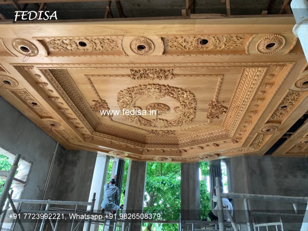 लकड़ी की छत, घुमावदार झूठी छत डिजाइन सभ्य छत डिजाइन सजावट पहेली झूठी छत