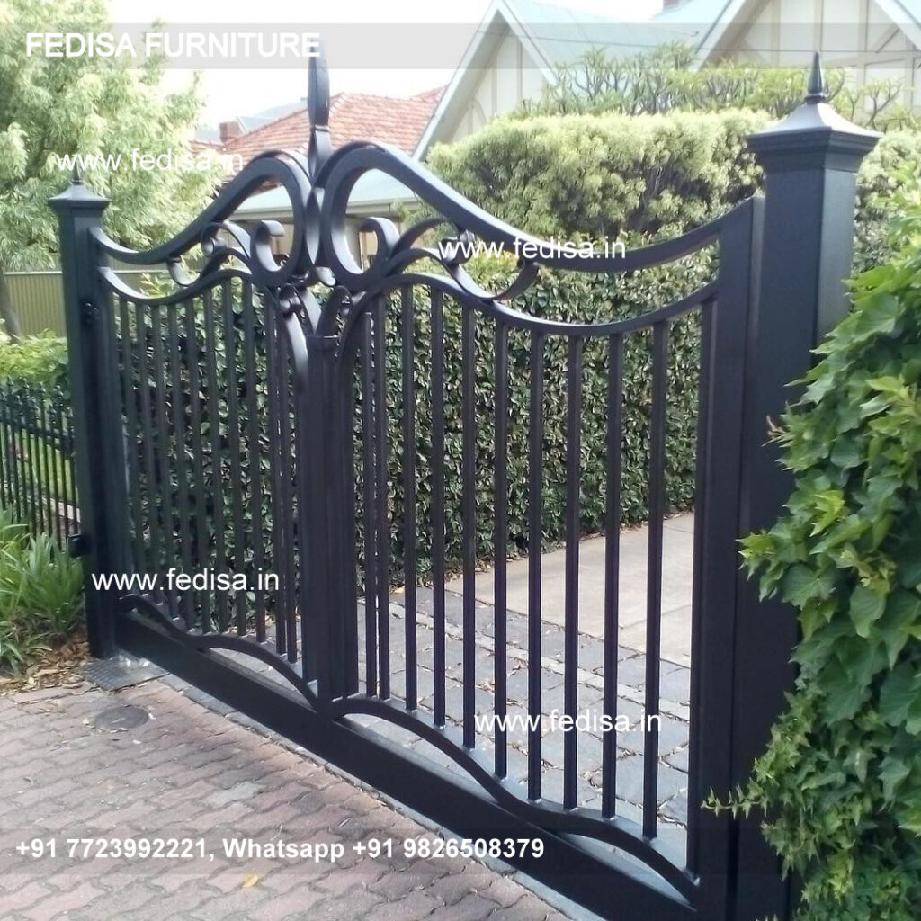 Modern Front Gate Design Steel Temple Gate Design Simple Wrought Iron ...