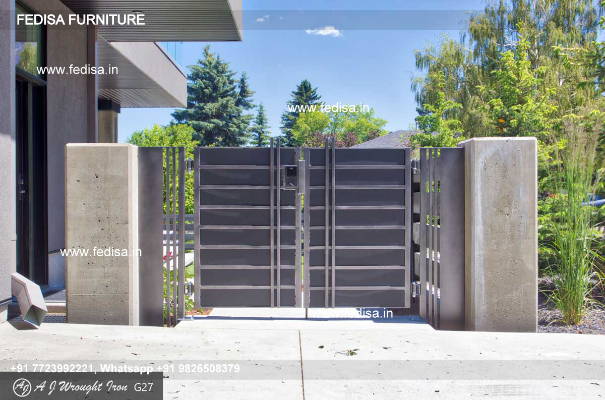 SS Gate Design Steel Single Door Gate Design Boundary Main Gate Steel ...