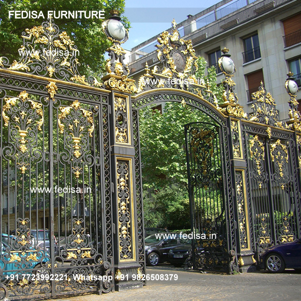 घर के लिए आयरन गेट डिजाइन आधुनिक धातु और लकड़ी की बाड़ मुख्य गेट सीएनसी ...